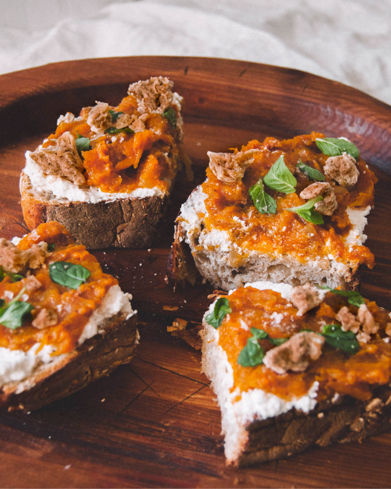 Butternut Squash Toast Recipe with Savory Granola | Jamie's Farm